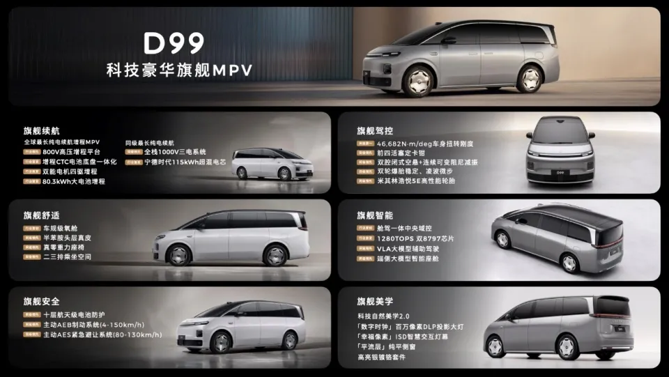 Leapmotor introduces 1st MPV D99 with dual powertrain and 1000V ...
